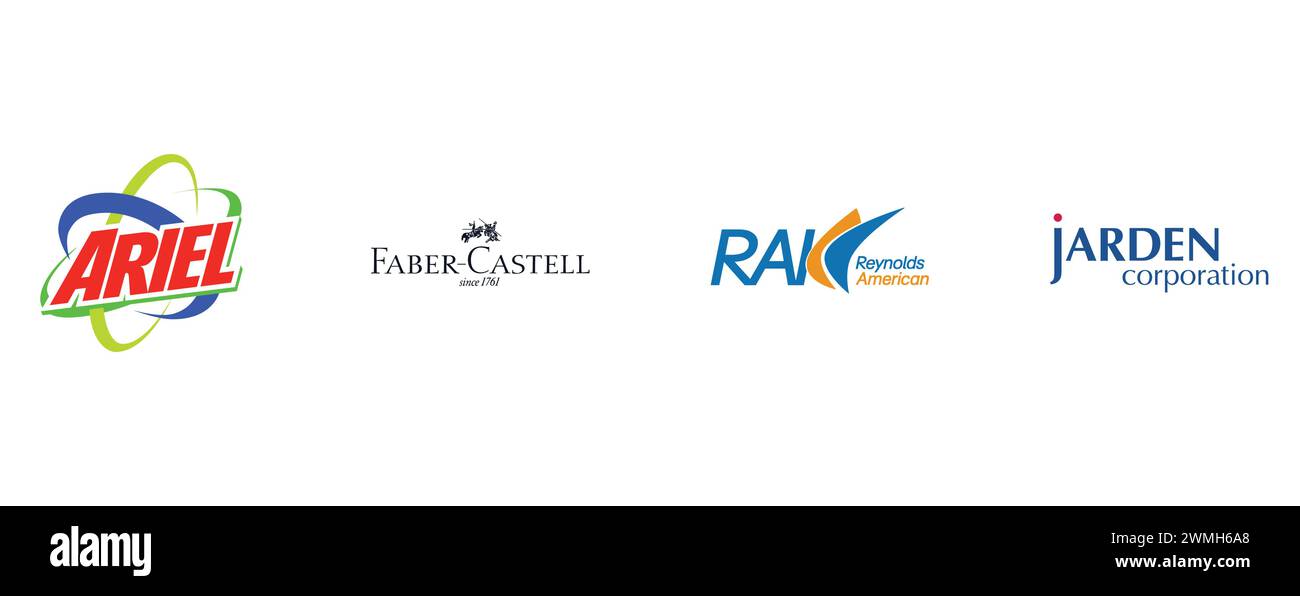 ARIEL, JARDEN CORPORATION, FABER CASTELL, REYNOLDS AMERICAN. vector ...