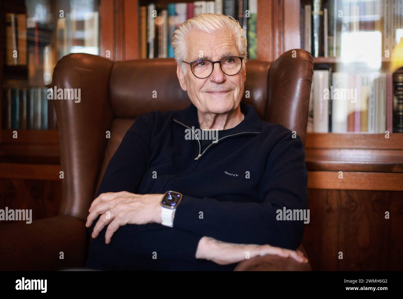 20 February 2024, Hamburg: The actor and author Sky du Mont during an ...