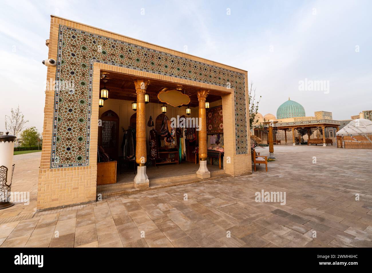 empty streets in The Eternal City in Samarkand, Uzbekistan. the ...