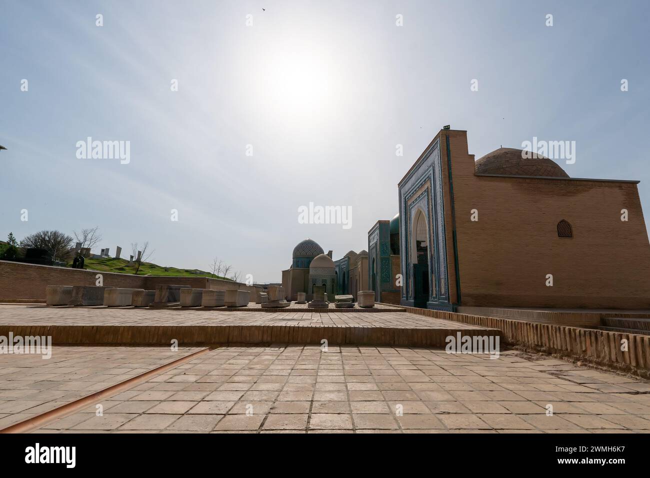 The ancient mausoleum of Shakh-I-Zinda, Tomb of living King, during the ...