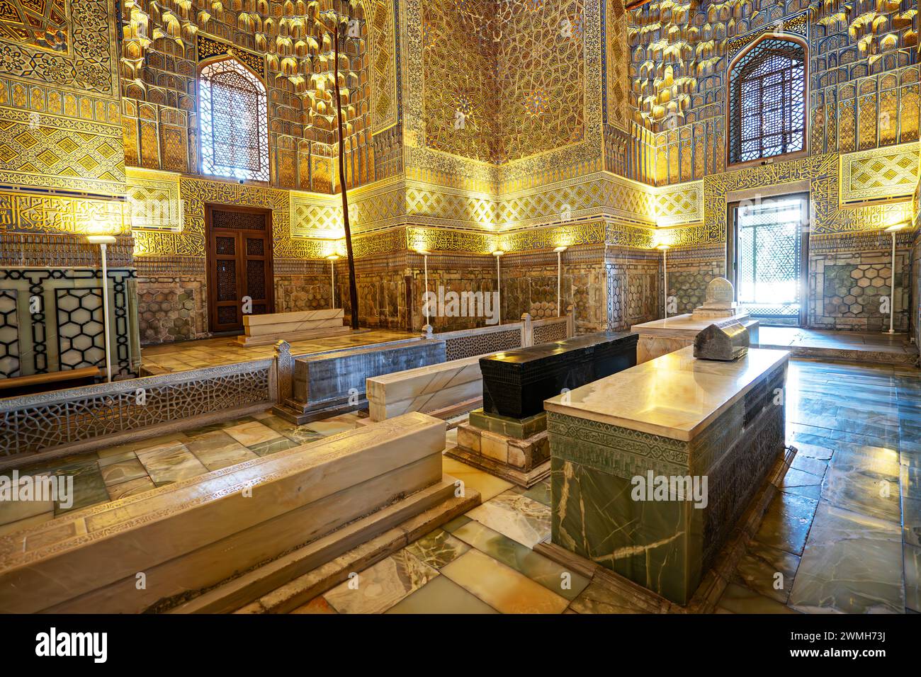 Samarkand landmark. Gur Emir Mausoleum in Samarkand, Uzbekistan tomb of ...