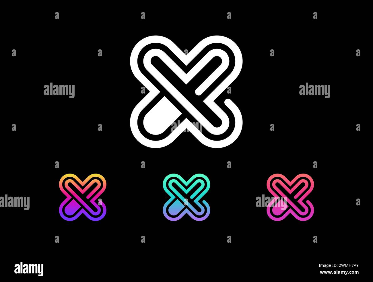 Modern creative letter X logo design vector illustration Stock Vector ...