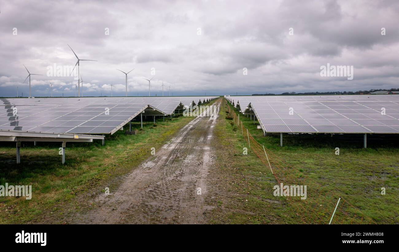 Green energy together with wind turbines and solar parks to combat ...