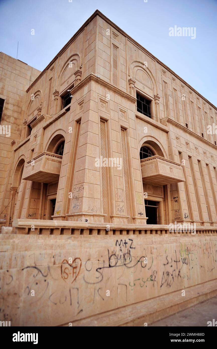 The palace of former Iraqi dictator Saddam Hussein, built in the 1990s ...