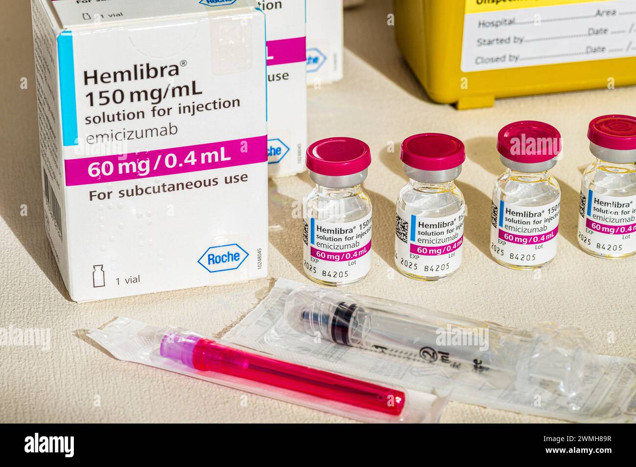 Emicizumab, sold under the brand name Hemlibra, is a humanized bispecific monoclonal antibody ...