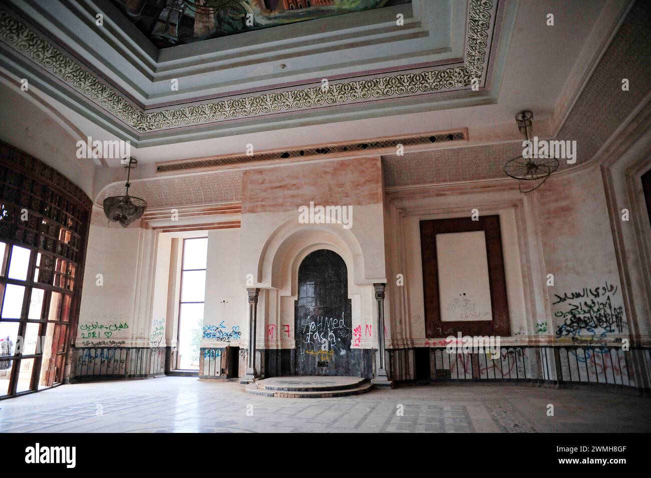 The palace of former Iraqi dictator Saddam Hussein, built in the 1990s ...