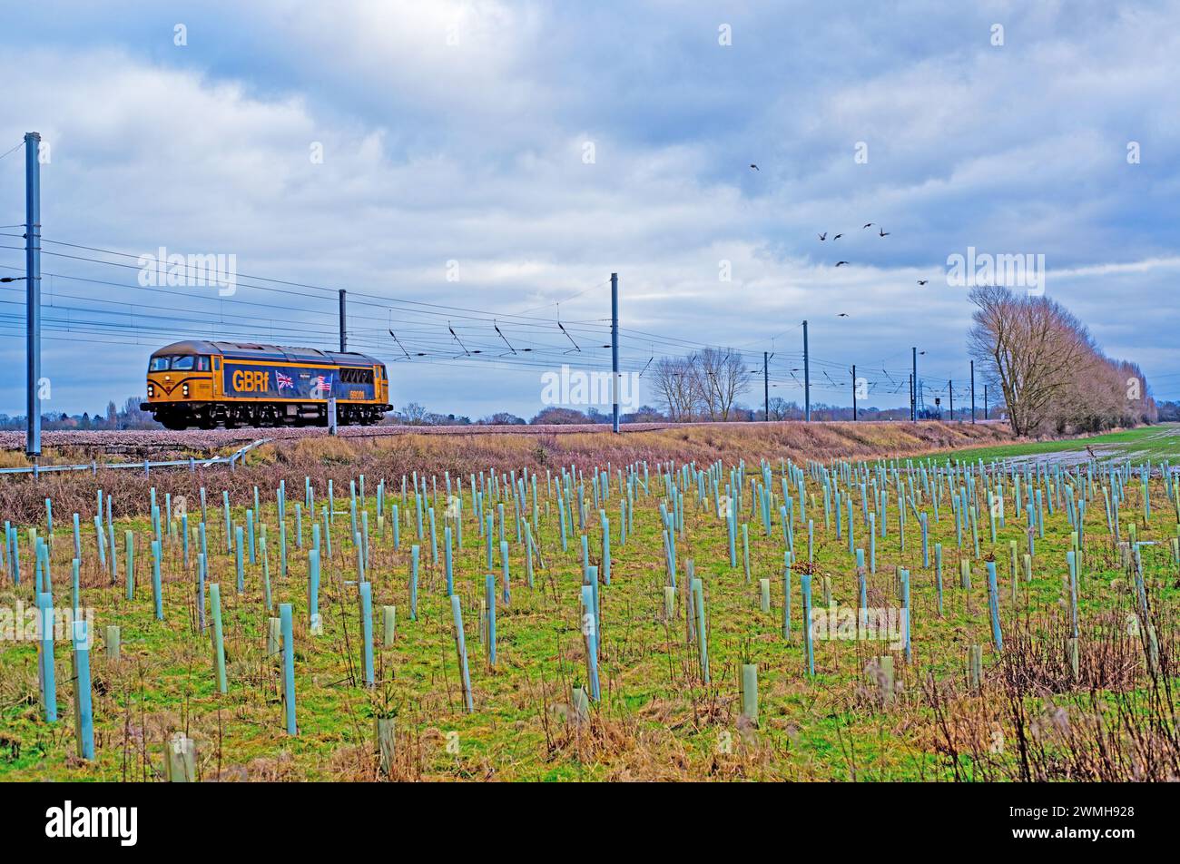 Class 69001 Mayflower on light engine working at Shipton by ...