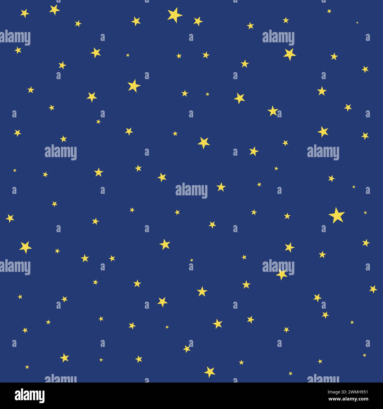 night sky pattern, vector color cartoon illustration of blue background ...