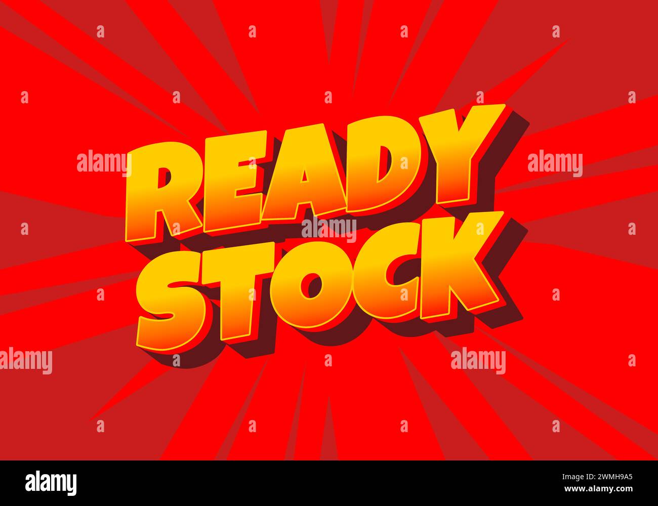 Ready stock. Text effect design in 3D look with eye catching colors ...
