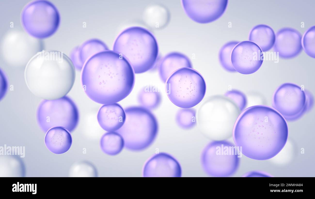 Hyaluronic acid droplets. Hyaluronan skin care and anti-age treatment ...