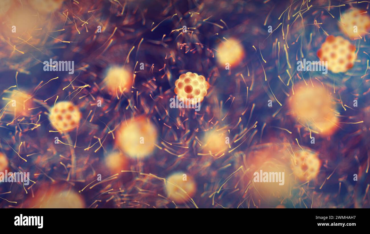 Atoms and their electron clouds. The atom consists of a small but ...