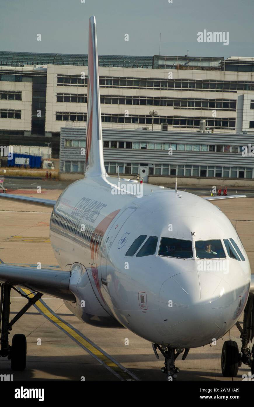 Roissy, France, Airplanes Parked Outside, on Tarmac at Roissy-Charles ...