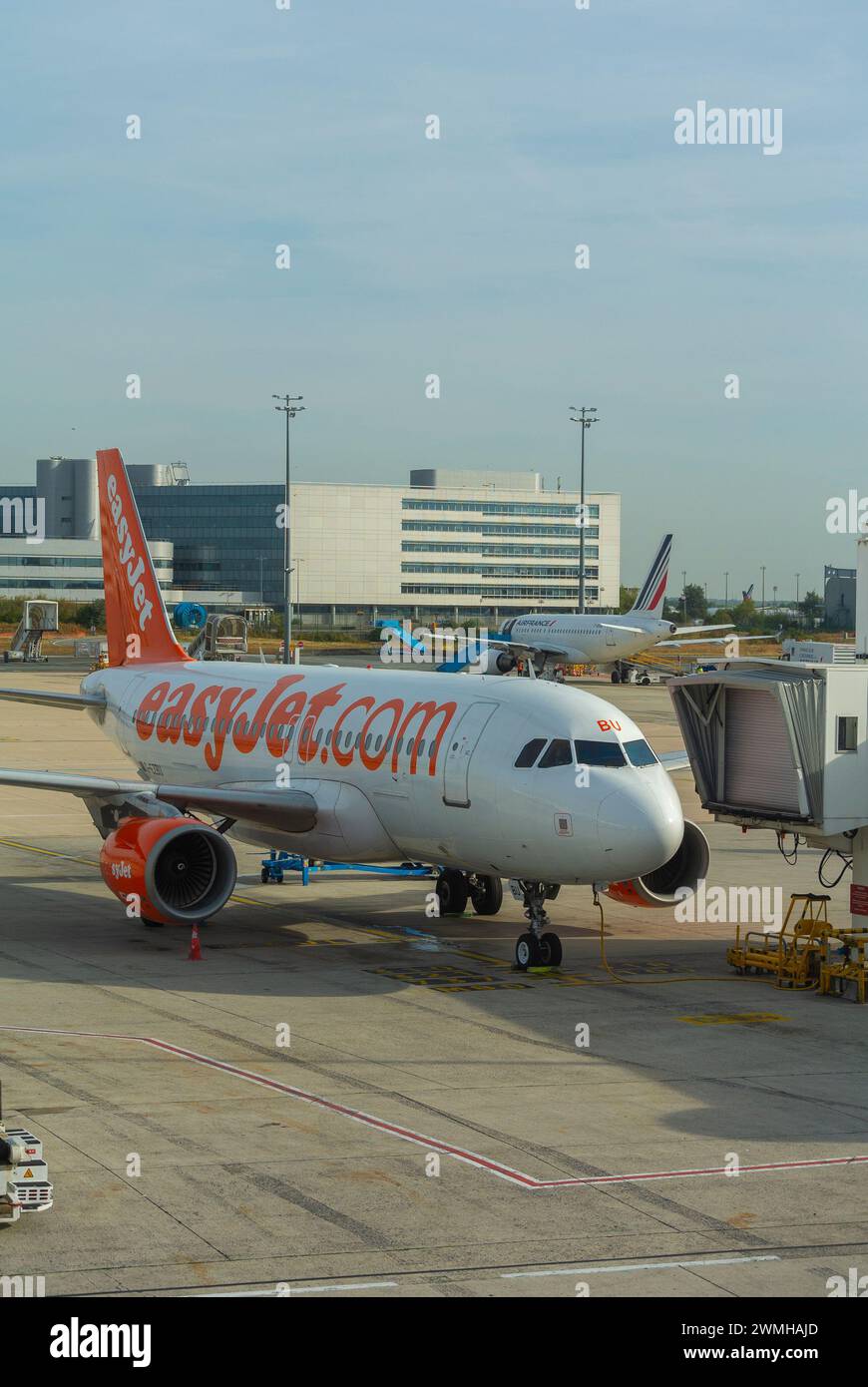 Roissy, France, Airplanes Parked Outside, on Tarmac at Roissy-Charles ...