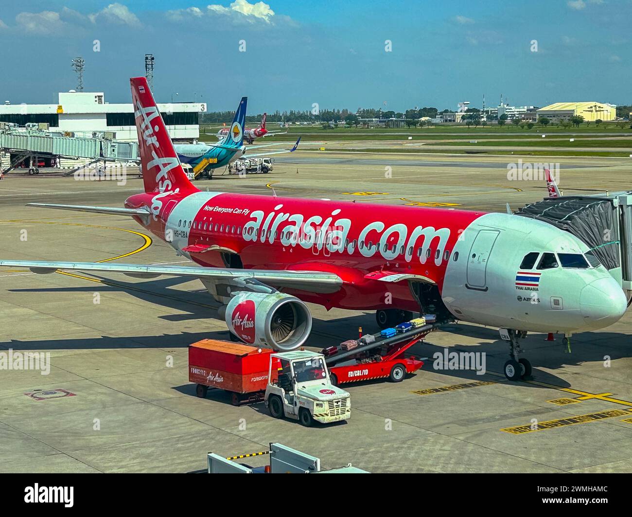 Bangkok, Thailand, Don Mueang Airport, Airasia Airbus airplane parked ...