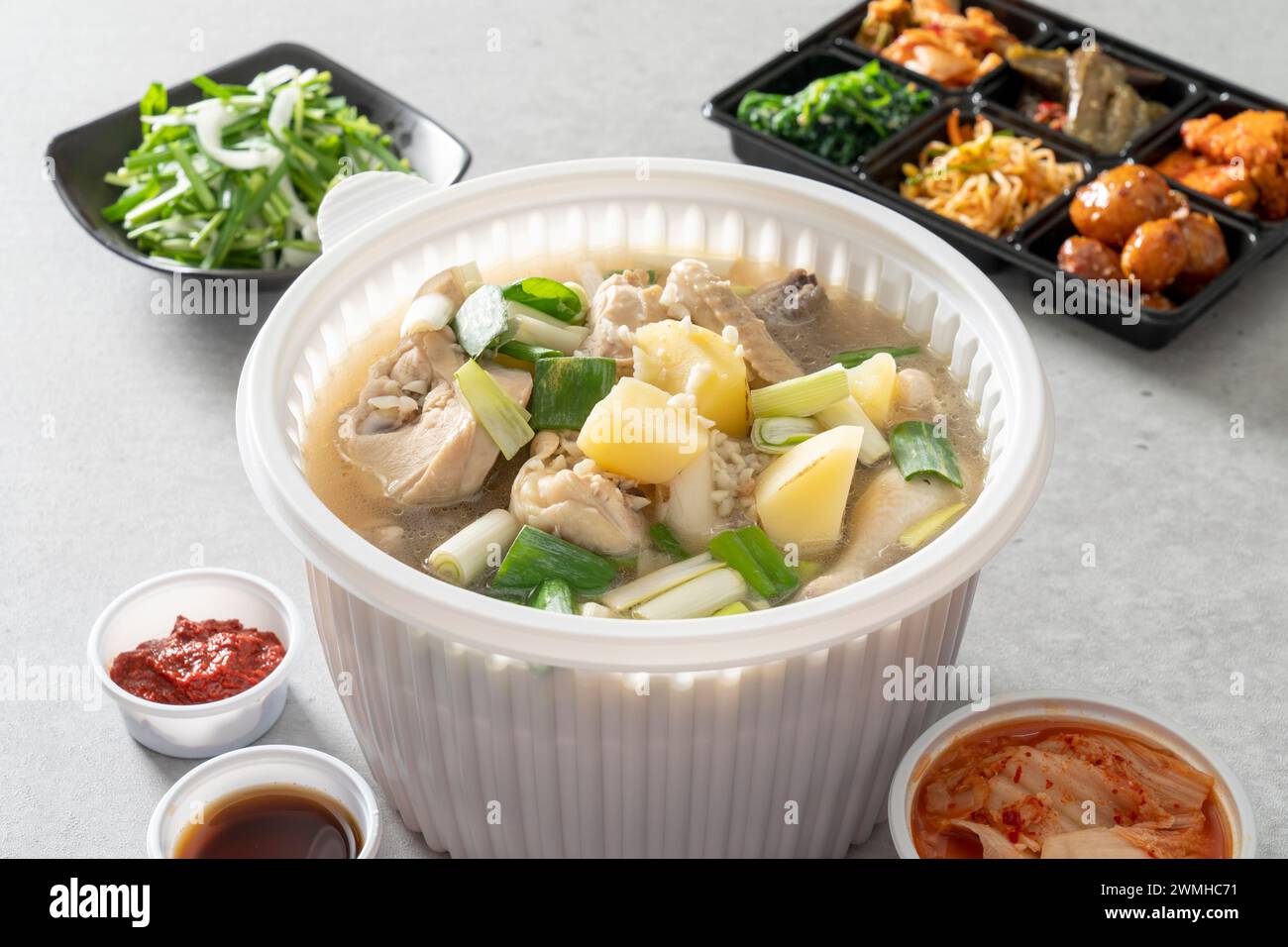 Chicken Stew Korean food dish Duck Bulgogi stir-fried spicy pork ...