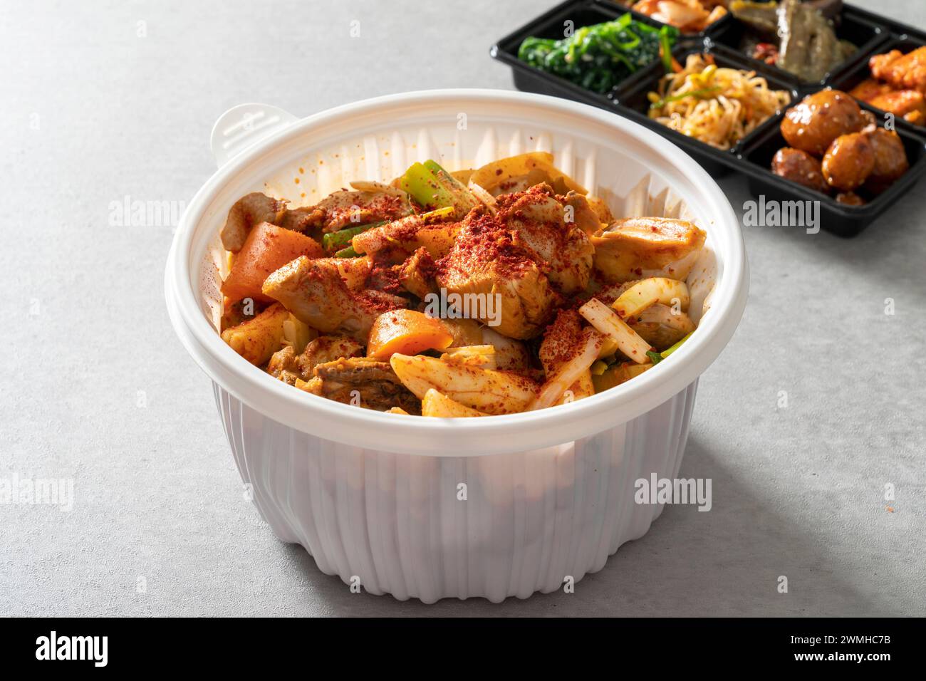 Chicken Stew Korean food dish Duck Bulgogi stir-fried spicy pork ...