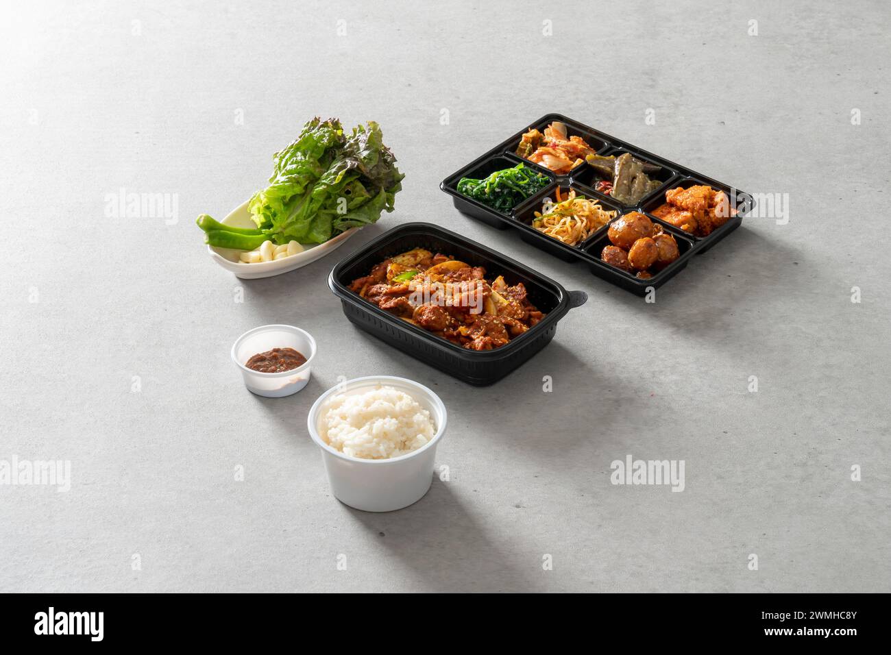 Chicken Stew Korean food dish Duck Bulgogi stir-fried spicy pork ...