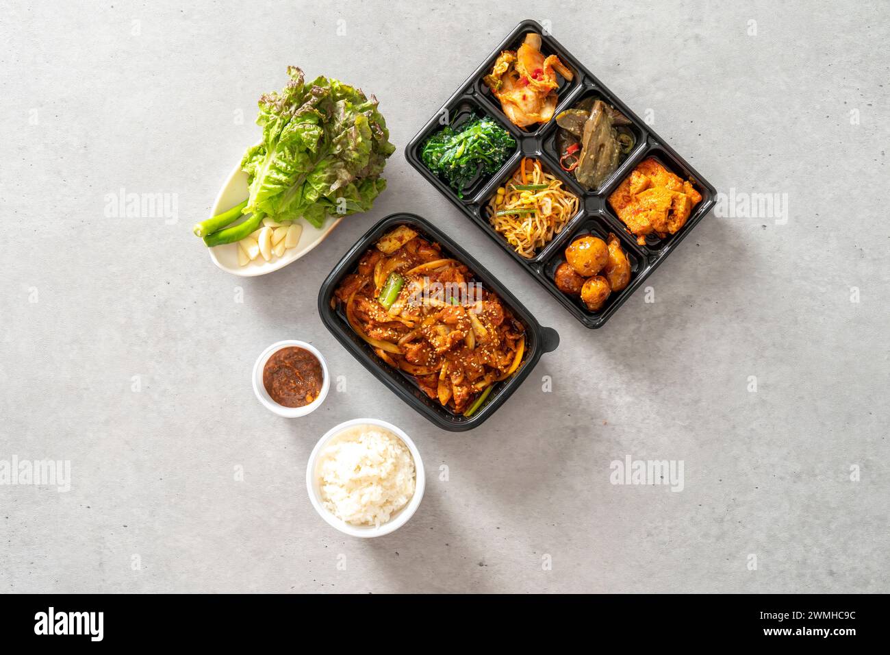 Chicken Stew Korean food dish Duck Bulgogi stir-fried spicy pork ...