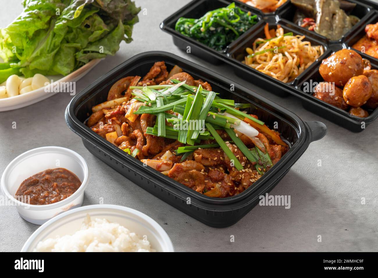 Chicken Stew Korean food dish Duck Bulgogi stir-fried spicy pork ...