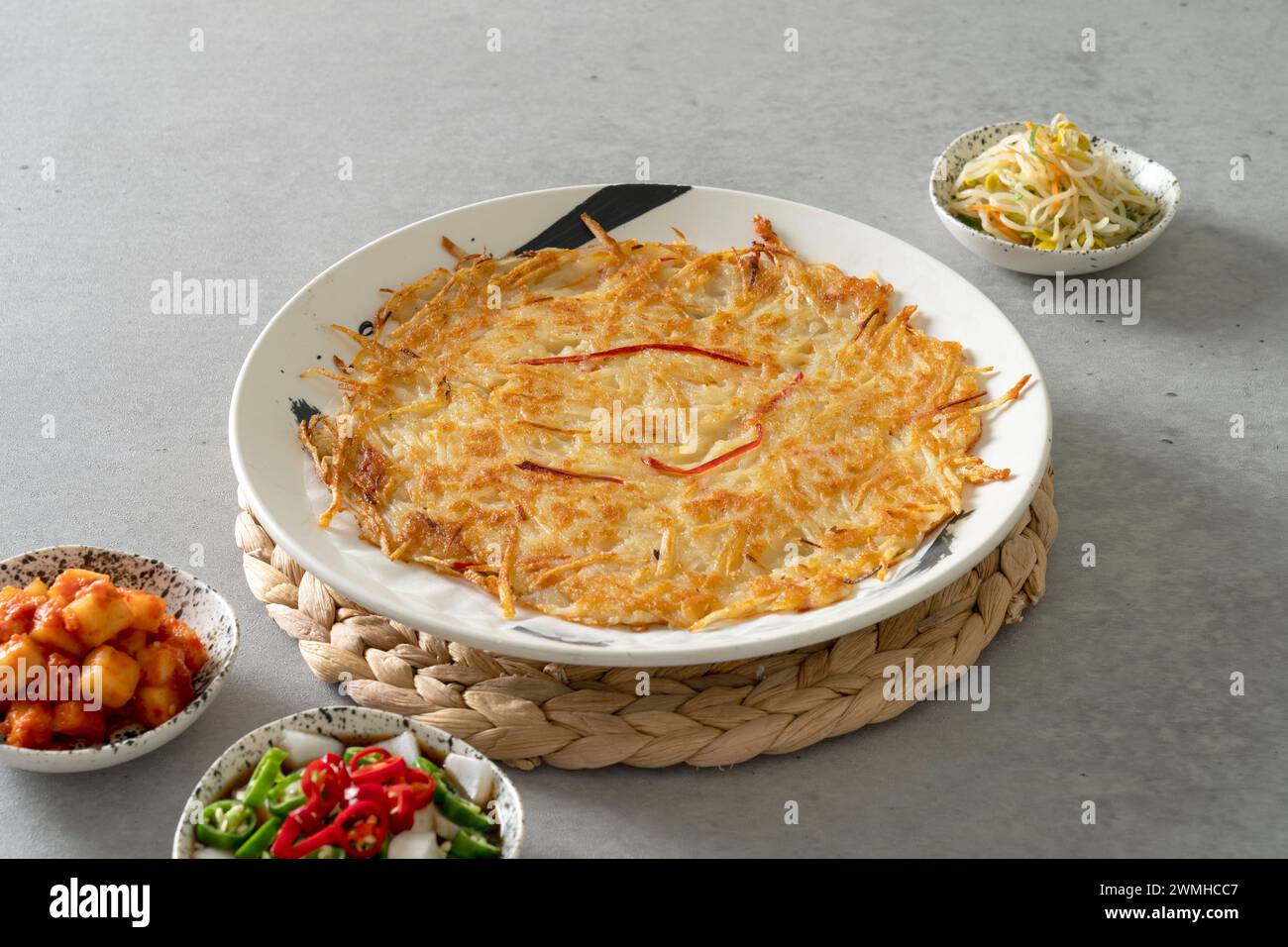 combination pancake Beef meat pancake Korean food dish Leek Pancake ...