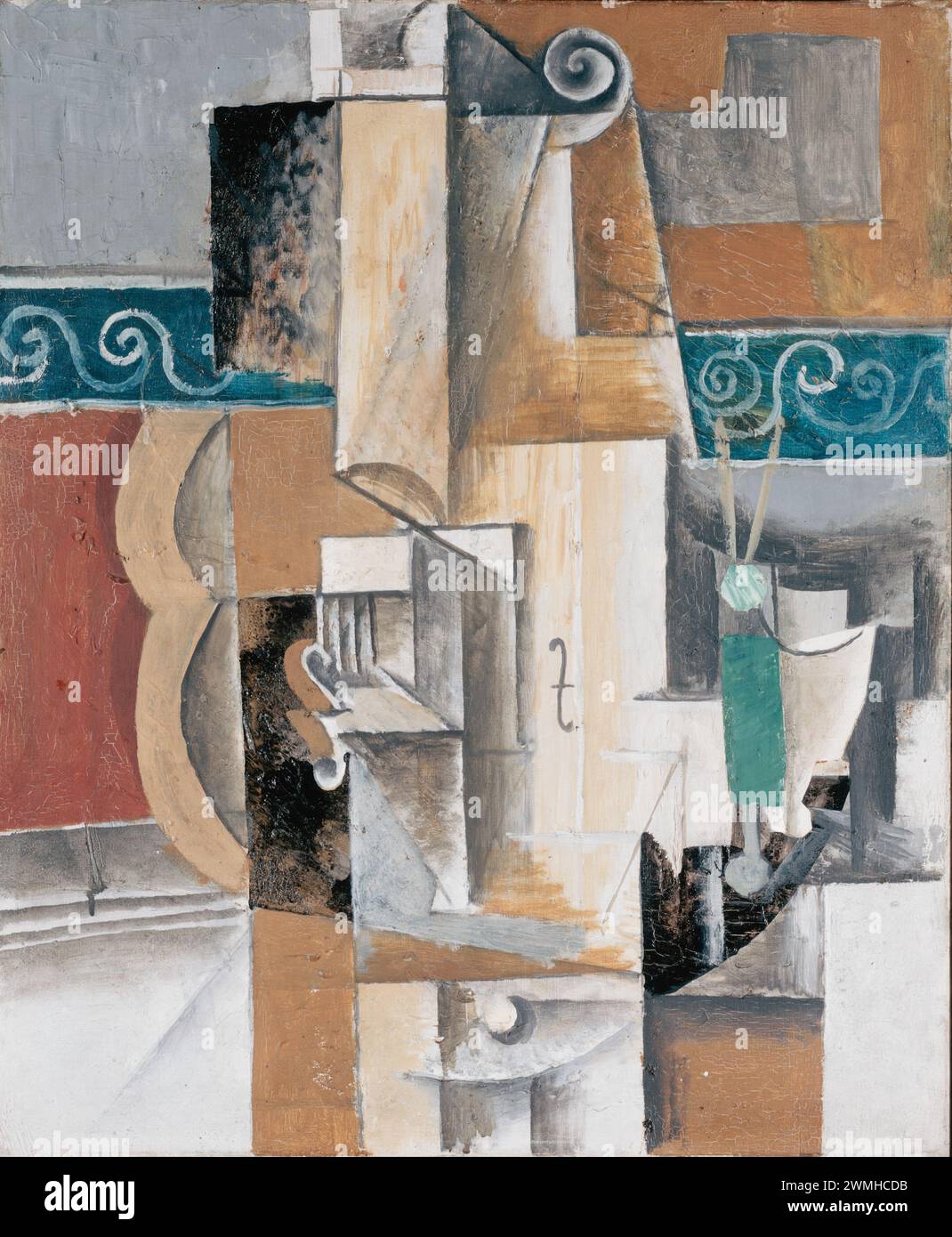 Guitar and Violin Artist: Pablo Picasso Created: 1913 Genre: Still life ...
