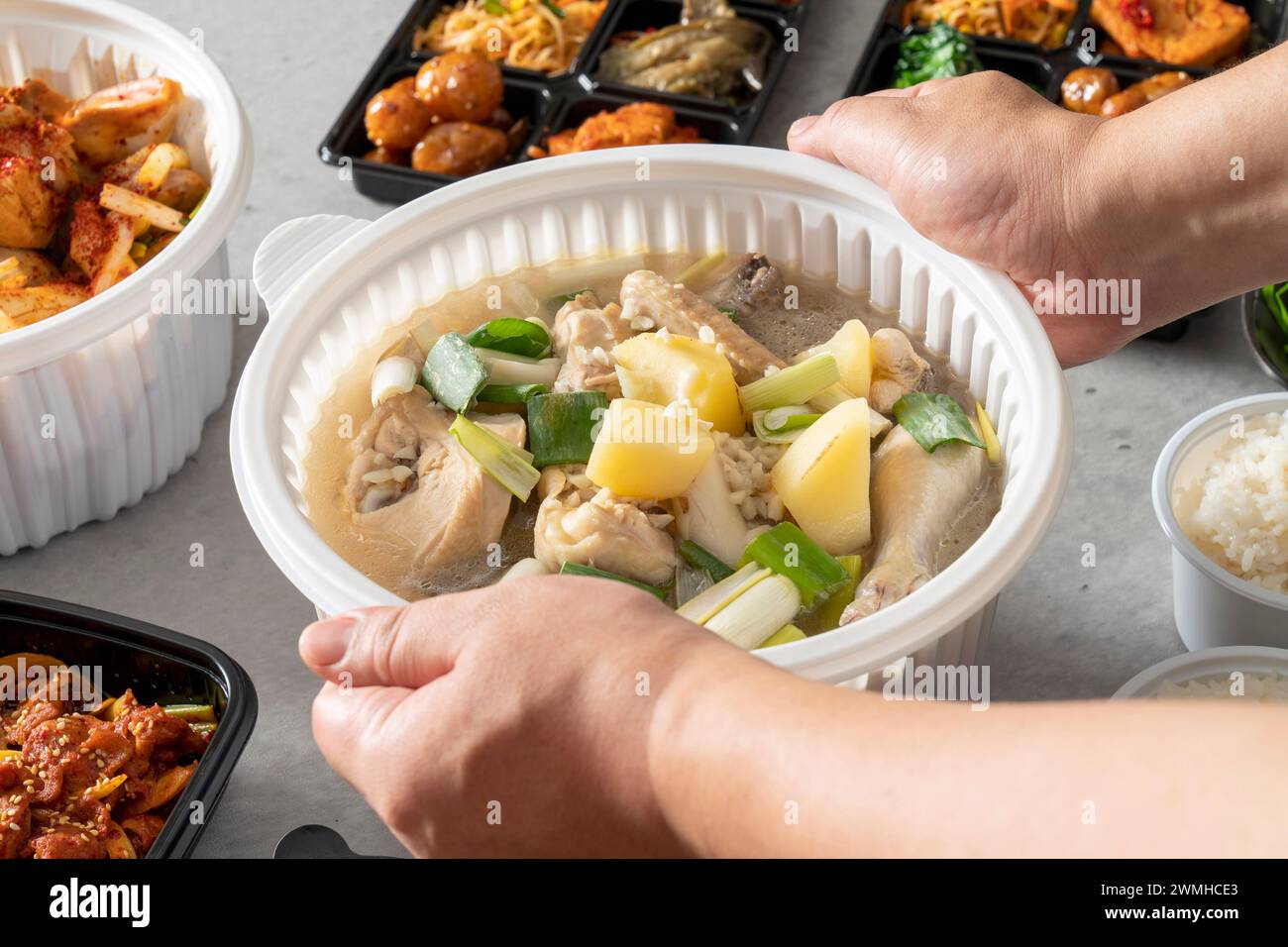 Chicken Stew Korean food dish Duck Bulgogi stir-fried spicy pork ...