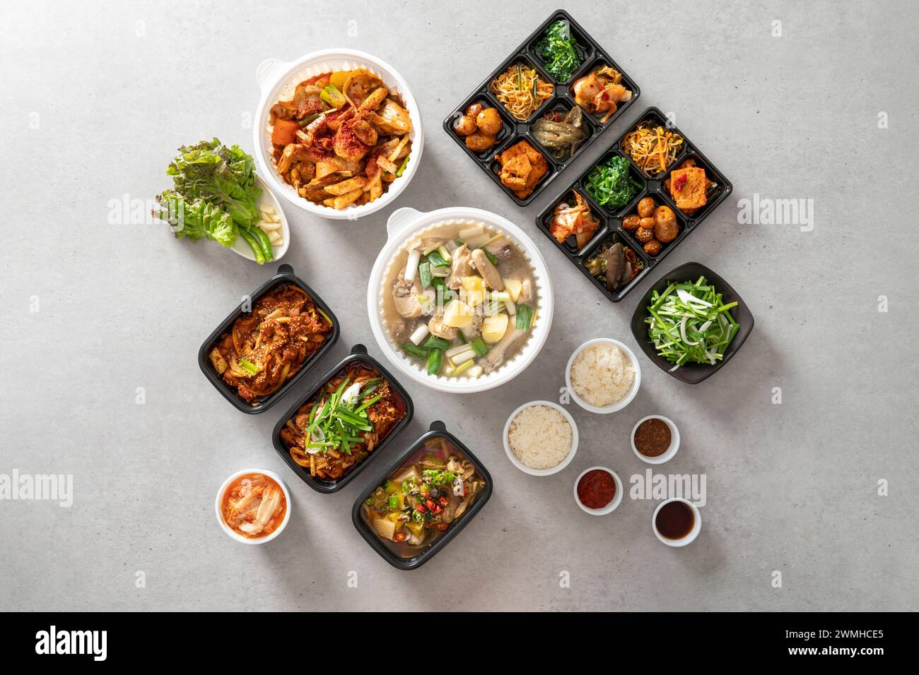 Chicken Stew Korean food dish Duck Bulgogi stir-fried spicy pork ...