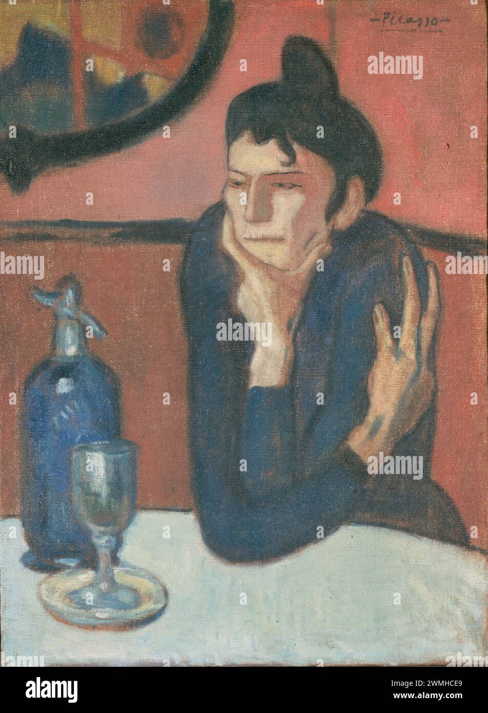 Pablo Picasso, 1902, The Absinthe drinker (La buveuse assoupie), oil on ...