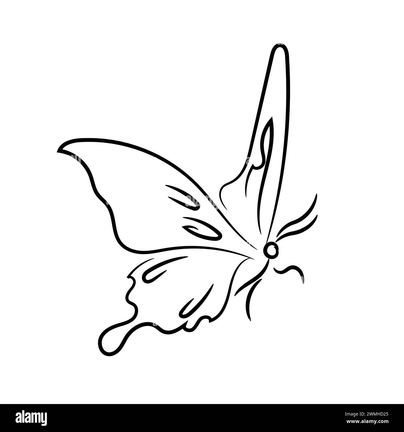 Simple butterfly coloring hi-res stock photography and images - Alamy