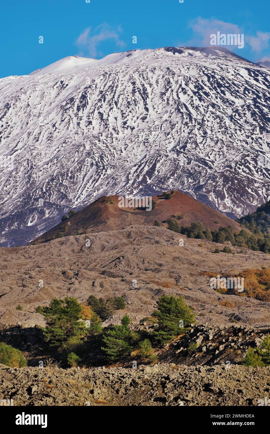 a small old volcano (Monte Mezza Luna) of a lateral eruption below the ...