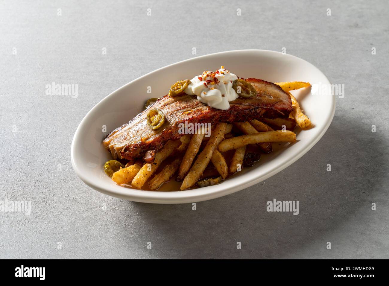 Korean food dish Grilled dried pollack Shrimp curry cream risotto ...