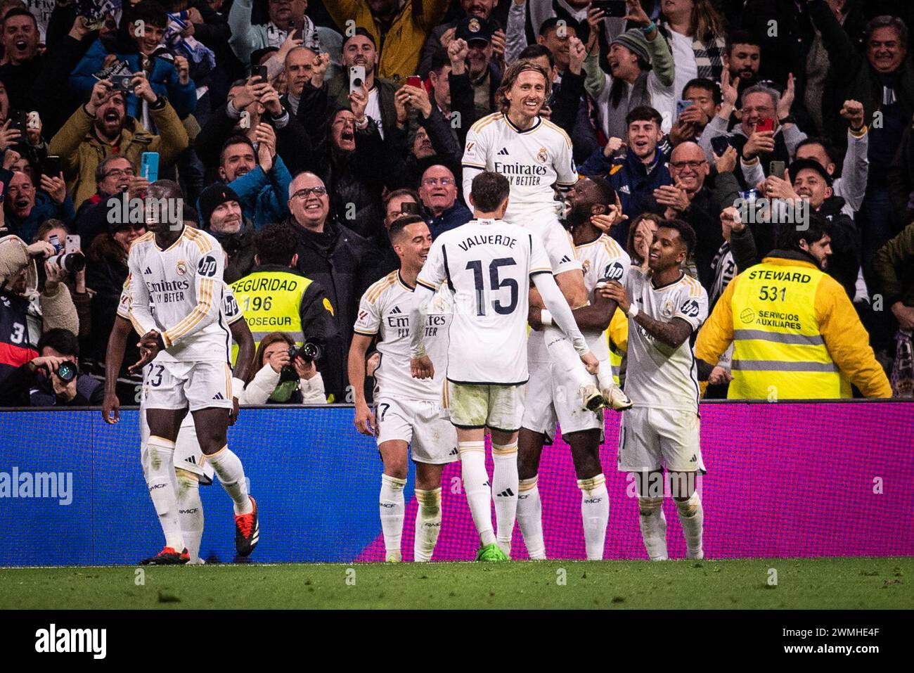 25th February 2024; Santiago Bernabeu Stadium, Madrid, Spain, Spanish ...
