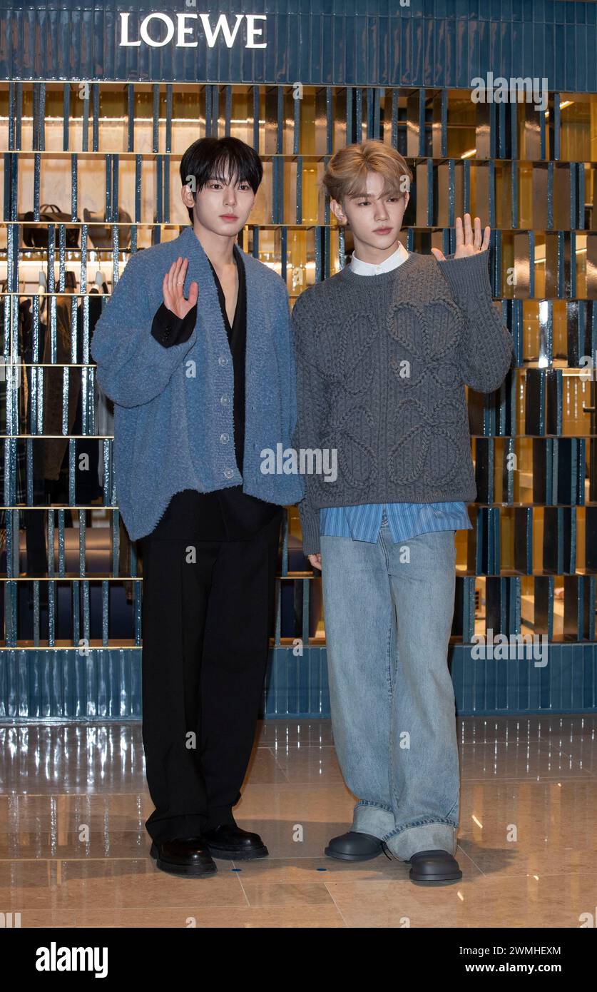 Seoul, South Korea. 26th Feb, 2024. (L to R) South Korean vocal Han Yu ...