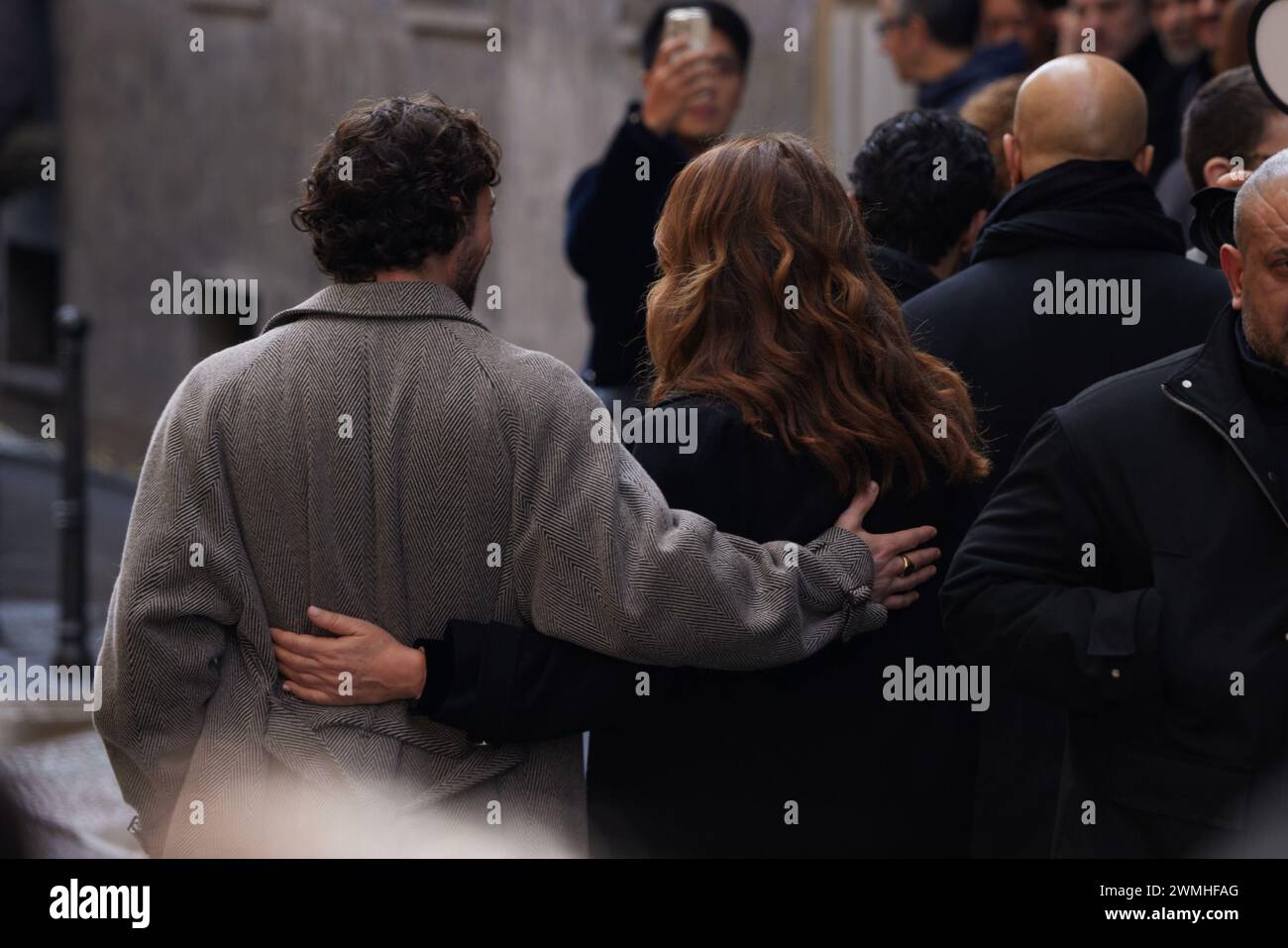 Aaron Taylor-Johnson and Roberta Armani attend the Giorgio Armani ...