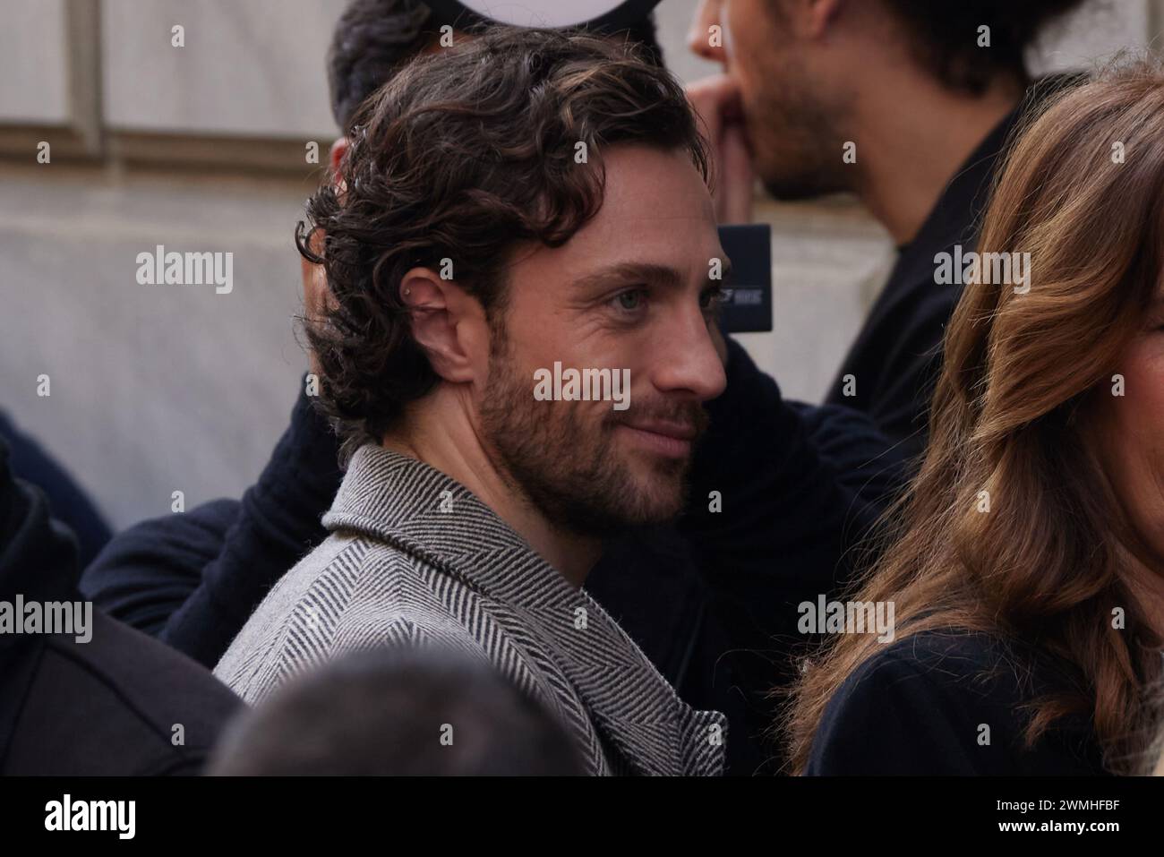 Aaron Taylor-Johnson and Roberta Armani attend the Giorgio Armani ...