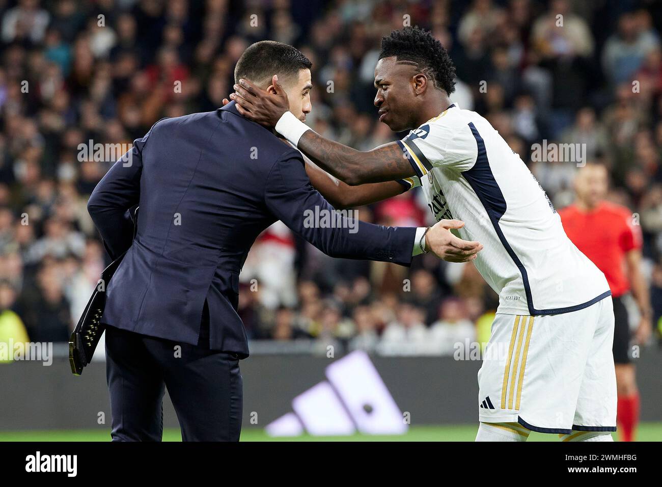 Madrid, Spain. 25th Feb, 2024. Vinicius Jr of Real Madrid CF and ...