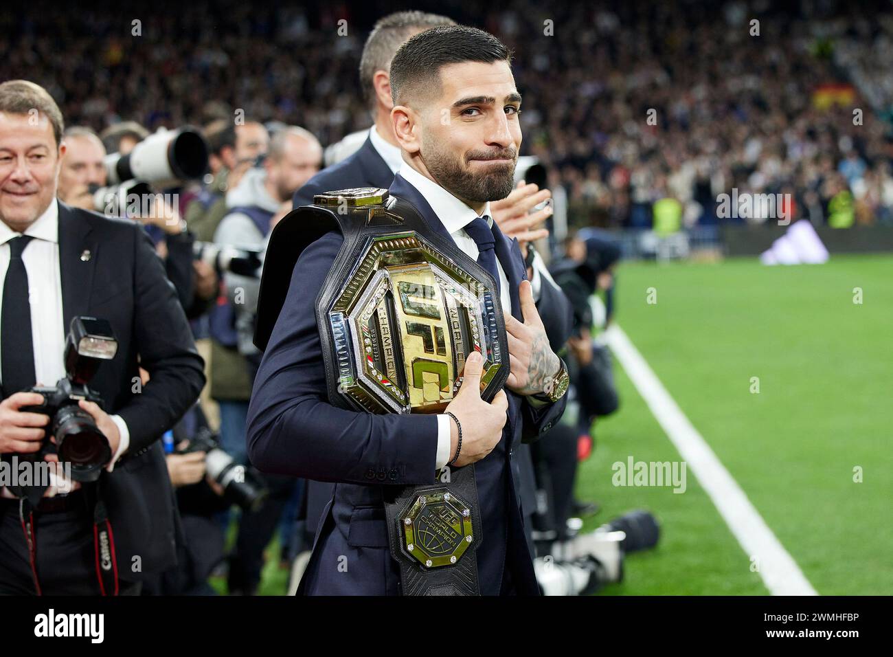 Madrid, Spain. 25th Feb, 2024. Spanish boxer Ilia Topuria, current UFC ...