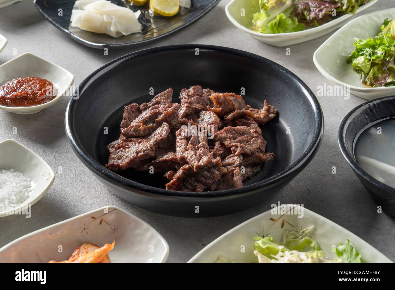 Korean beef sashimi hi-res stock photography and images - Alamy
