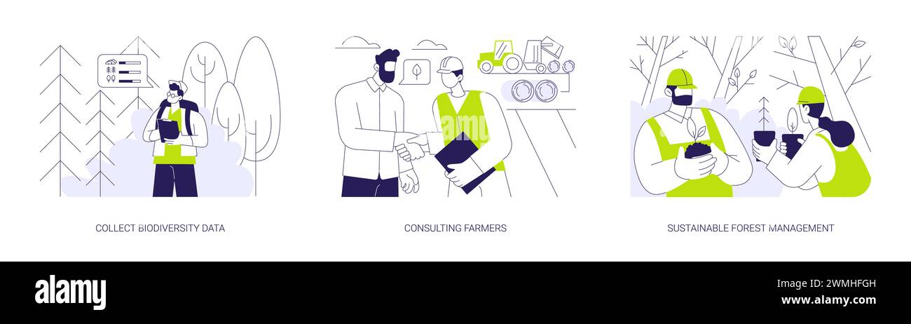 Conservation scientists abstract concept vector illustrations Stock ...