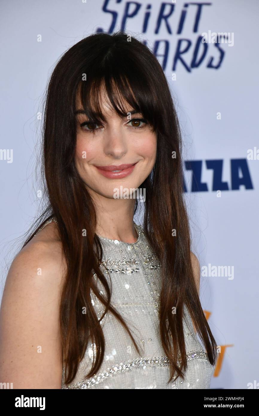 Anne Hathaway attends the 2024 Film Independent Spirit Awards on ...