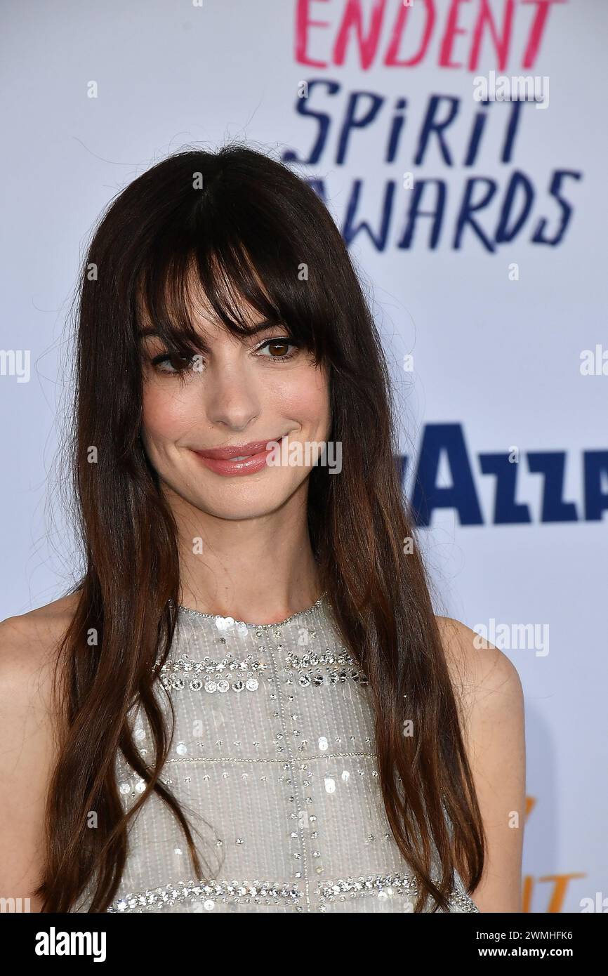 Anne Hathaway attends the 2024 Film Independent Spirit Awards on ...