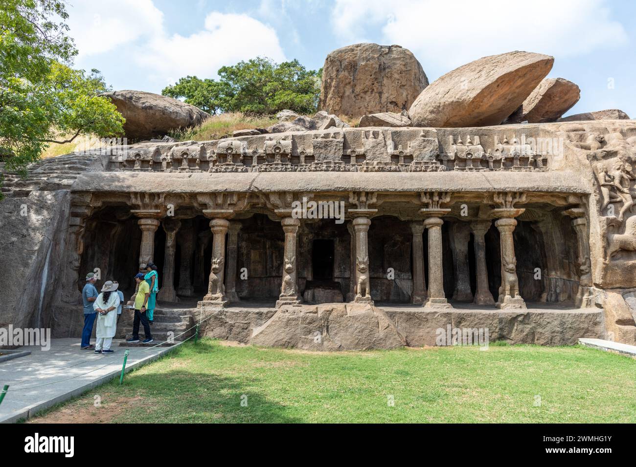 Carvings at Pancharatha Temple Mamallapuram India Stock Photo - Alamy