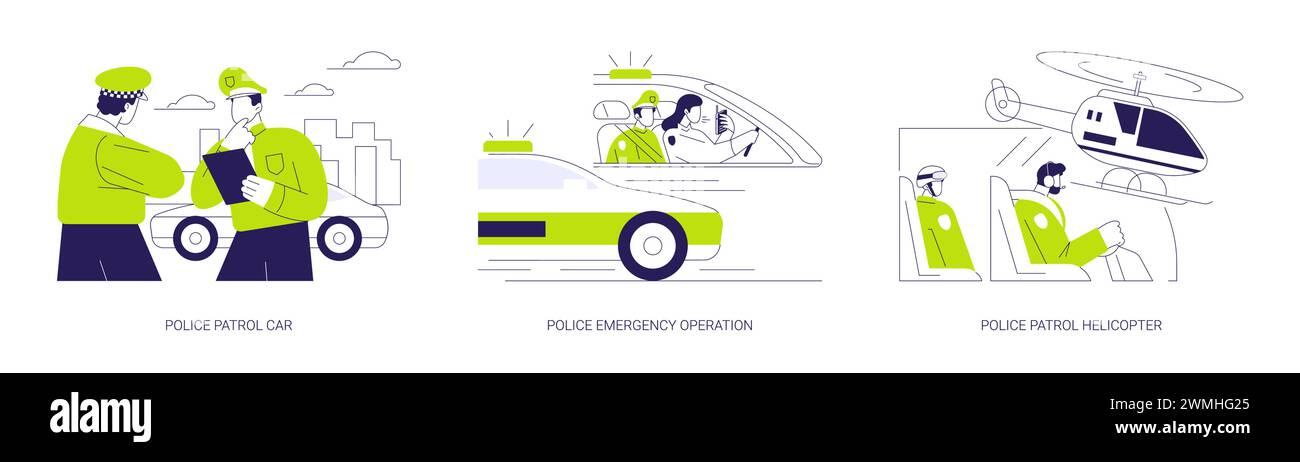 Police officers abstract concept vector illustrations Stock Vector ...