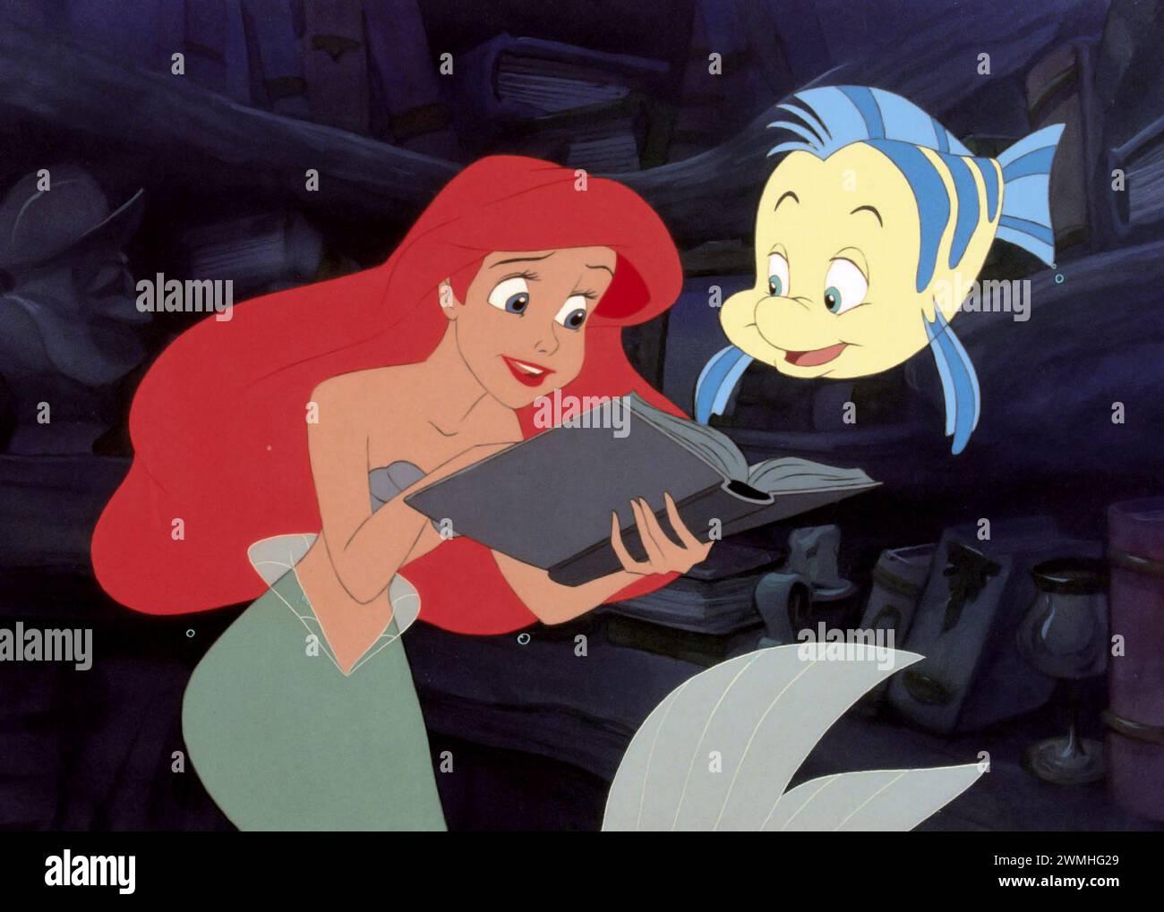 Ariel mermaid disney flounder hi-res stock photography and images - Alamy