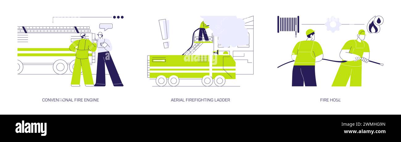 Firefighters abstract concept vector illustrations Stock Vector Image ...