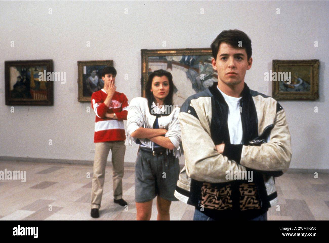 Ferris Bueller's Day Off Alan Ruck, Mia Sara & Matthew Broderick Stock ...