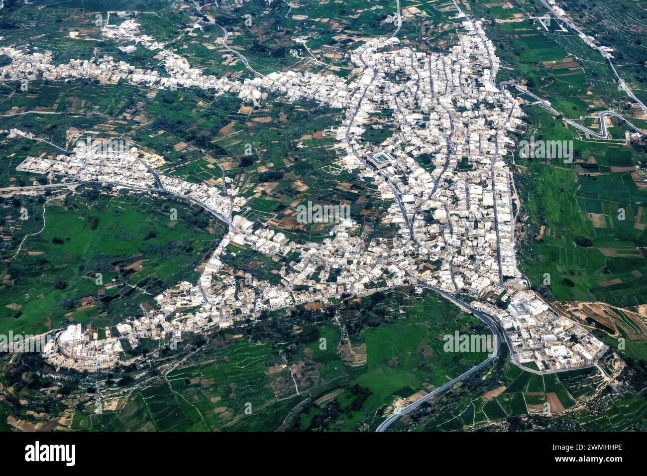 Aerial view of Nadur, island of Gozo, Malta Stock Photo - Alamy