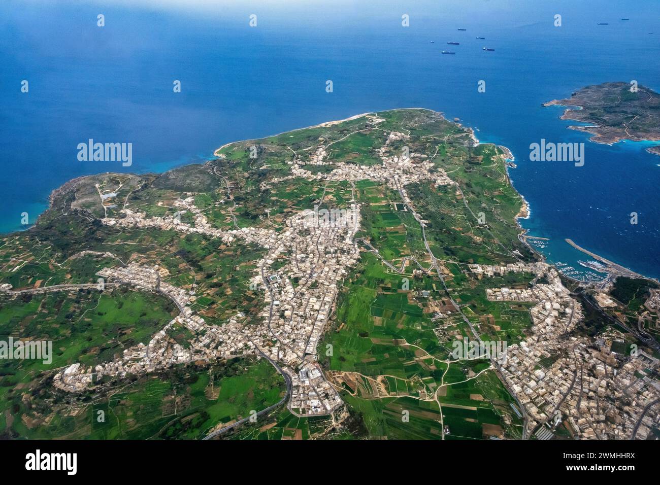 Aerial view verdant fields hi-res stock photography and images - Alamy