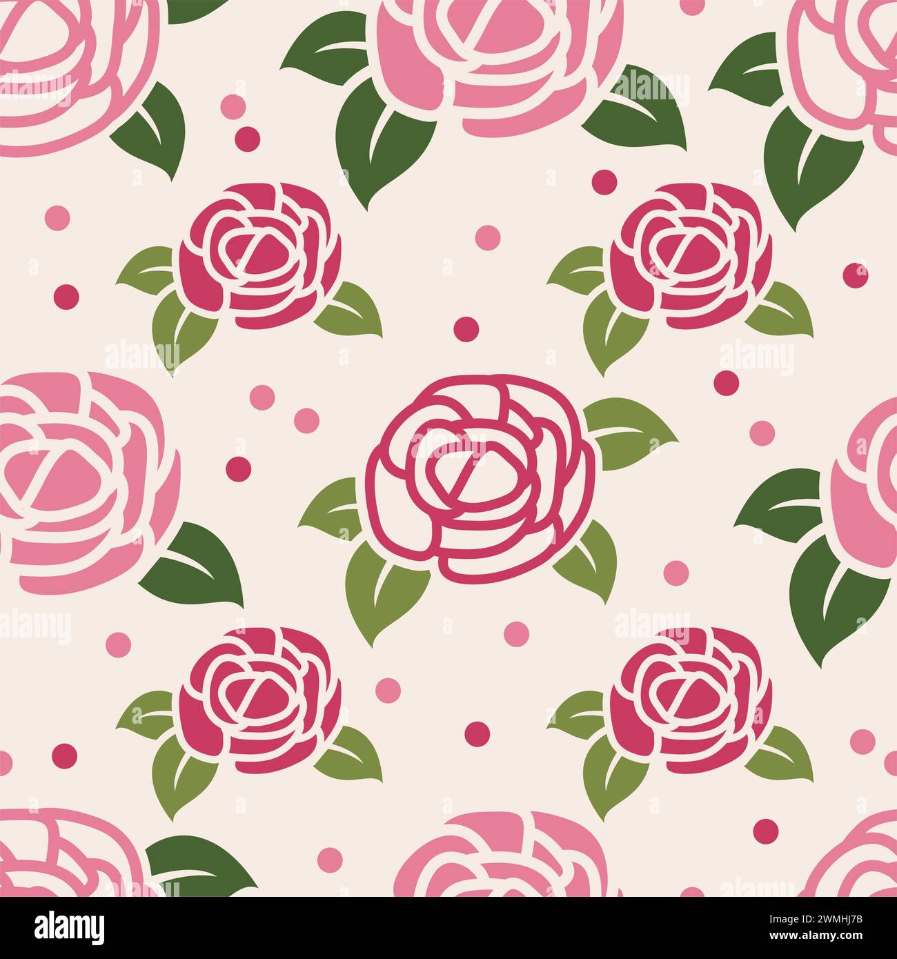 Pretty pink roses Stock Vector Images - Alamy