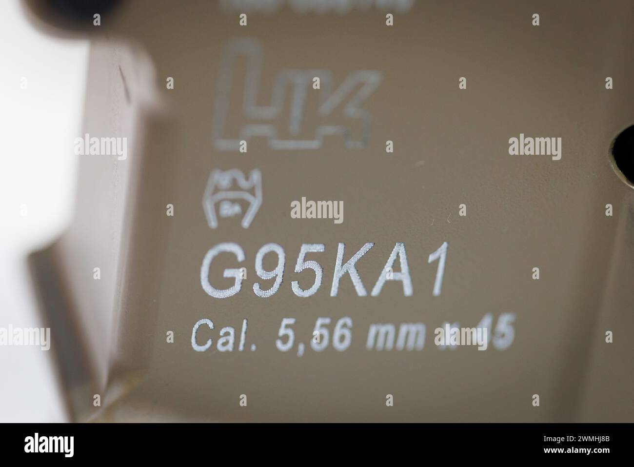 Nuremberg, Germany. 26th Feb, 2024. The G95 KA1 assault rifle (caliber ...